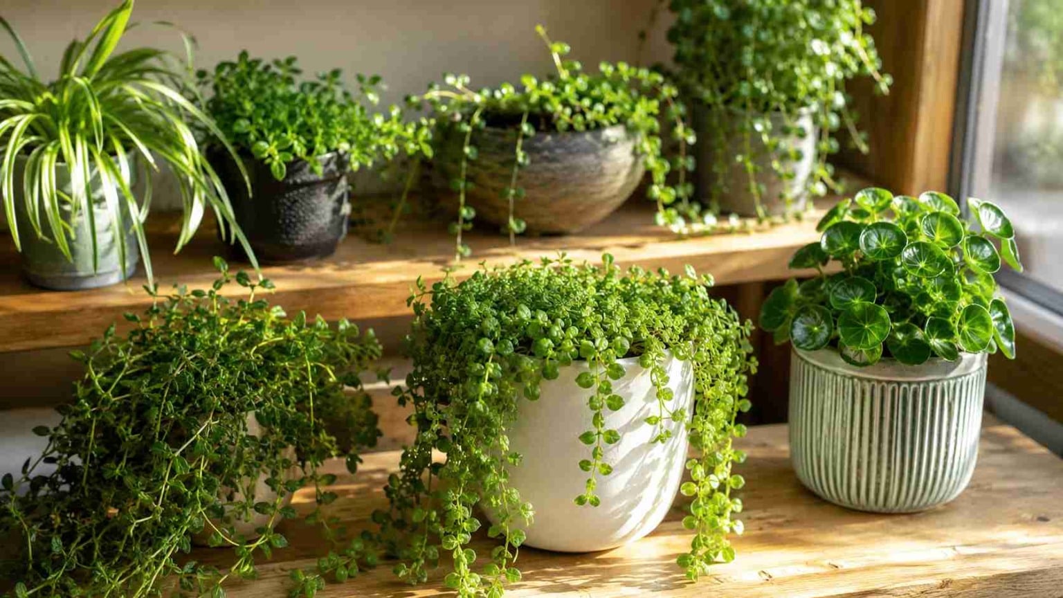 5 plantas de folhas pequenas criam uma decoração leve e equilibrada que ...