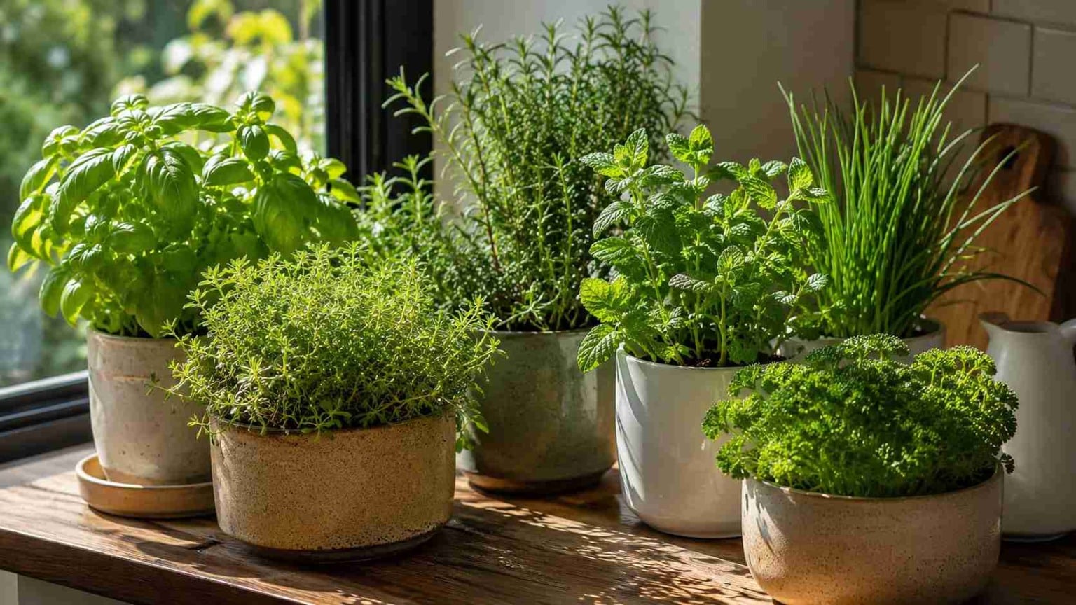 6 ervas aromáticas fáceis de cuidar para cozinhas iluminadas que ...